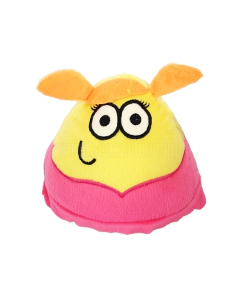 Plyšový POU - žlutý s oranžovými vlasy (25 cm) ~ Plyšákovo.eu